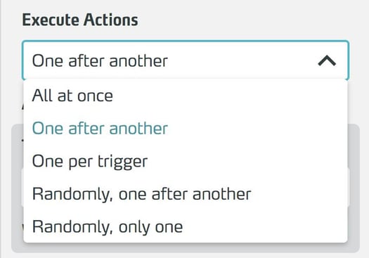 Execution Mode for Actions