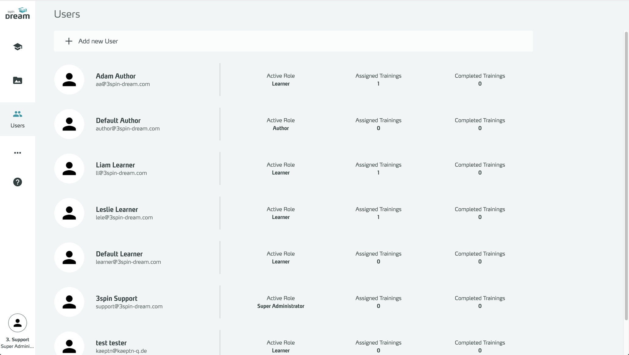 The 3spin Learning platform